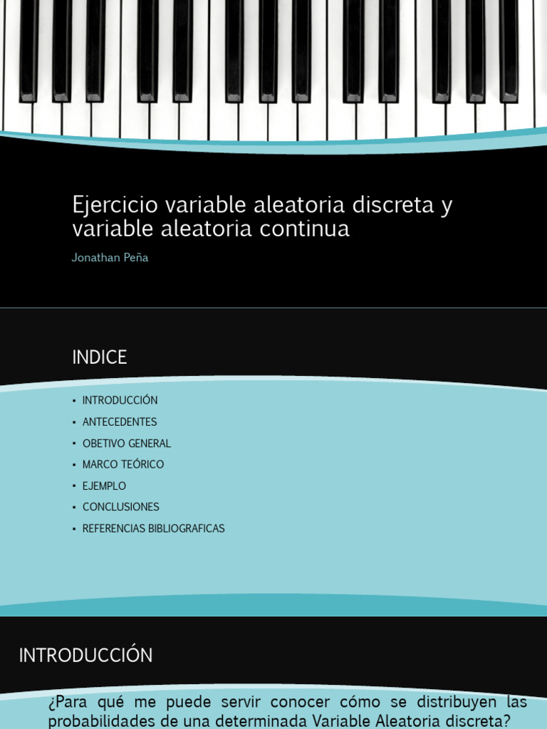 Ejercicio Variable Aleatoria Discreta Y Variable Aleatoria Continua 0985