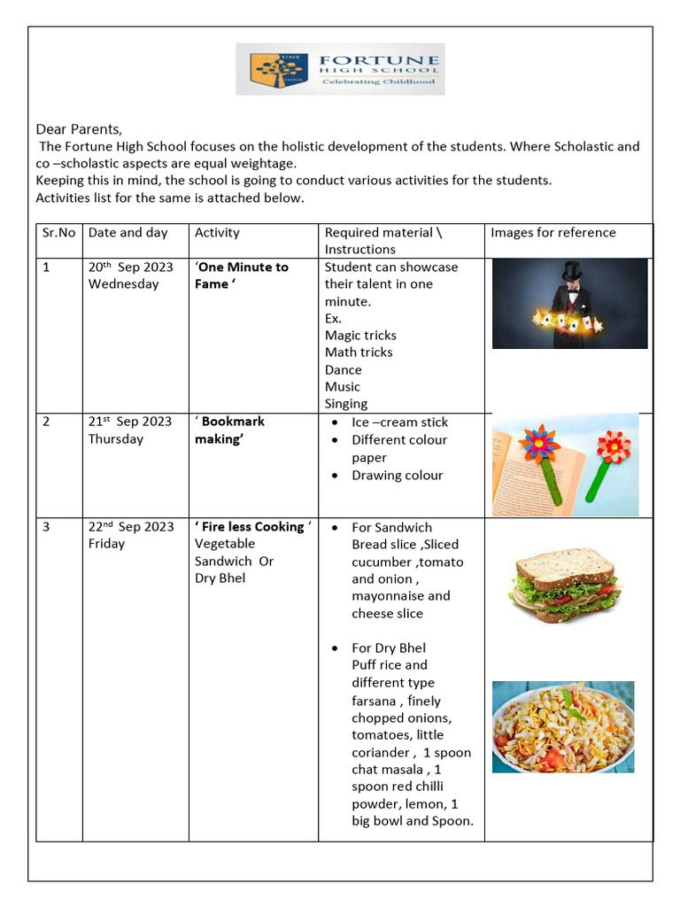 Activity Circular For Grade 8 A | PDF