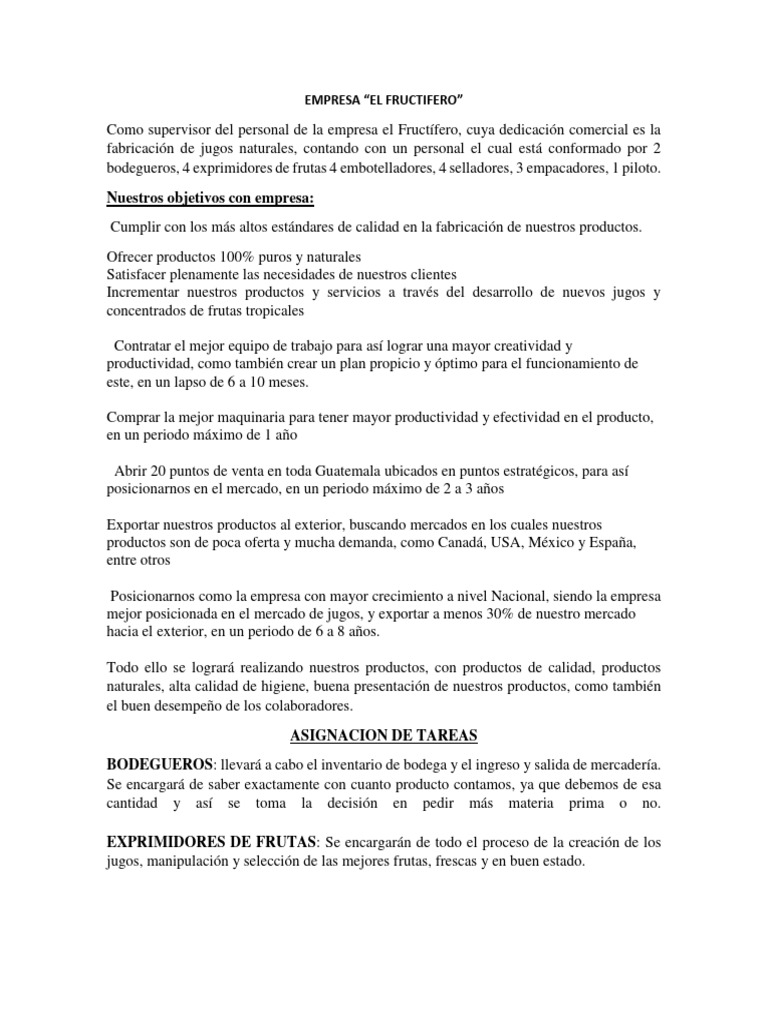 Fabricación Fabricación