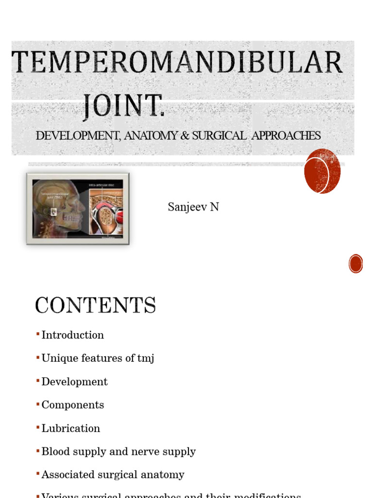 TMJ Surgical Anatomy and Approaches | PDF | Musculoskeletal System | Anatomy