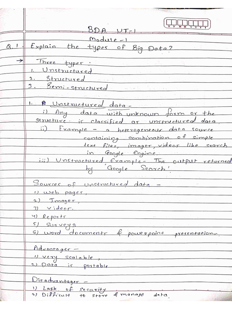 Bda Ut-1 Qbank Ans by Rba | PDF