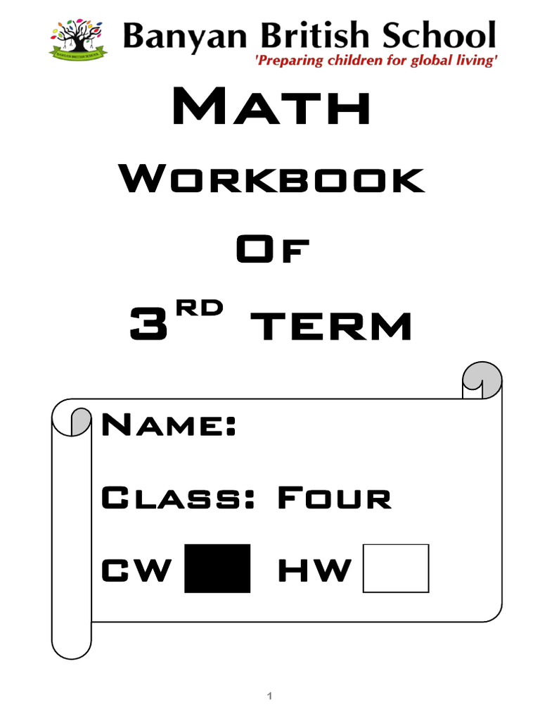 Workbook 3 (Math 4 C.W) | PDF