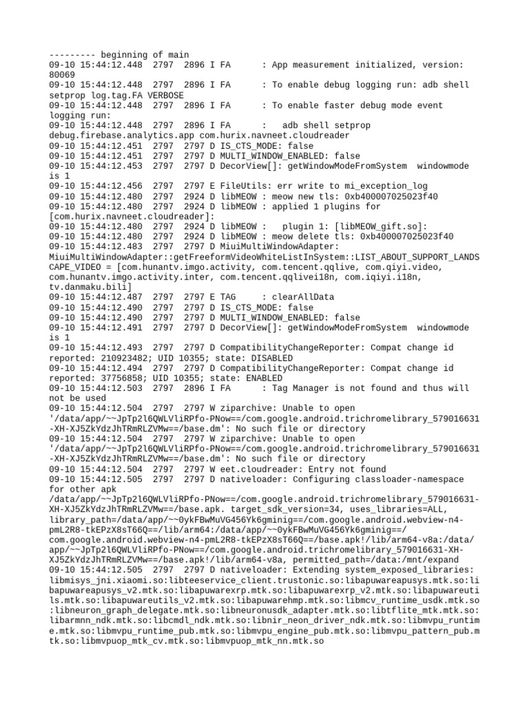Firebase Analytics Debugging Log | PDF | Java (Programming Language ...