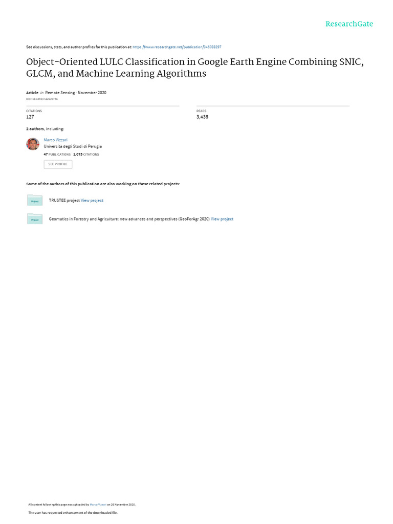 Jurnal Review - Object-Oriented LULC Classification in Google Earth ... Jurnal Review - Object-Oriented LULC Classification in Google Earth ...