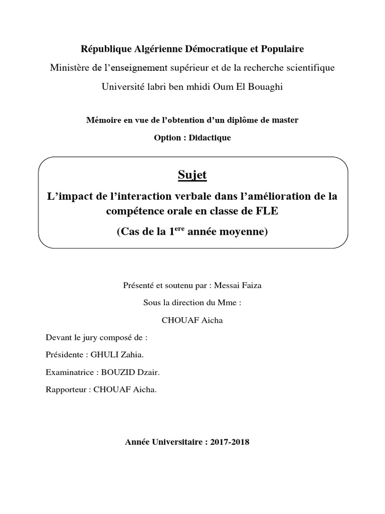Mémoire Final | PDF