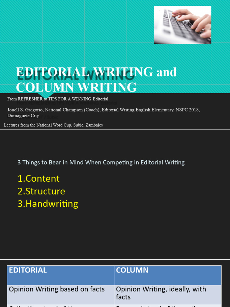 Editorial and Column Writing | PDF