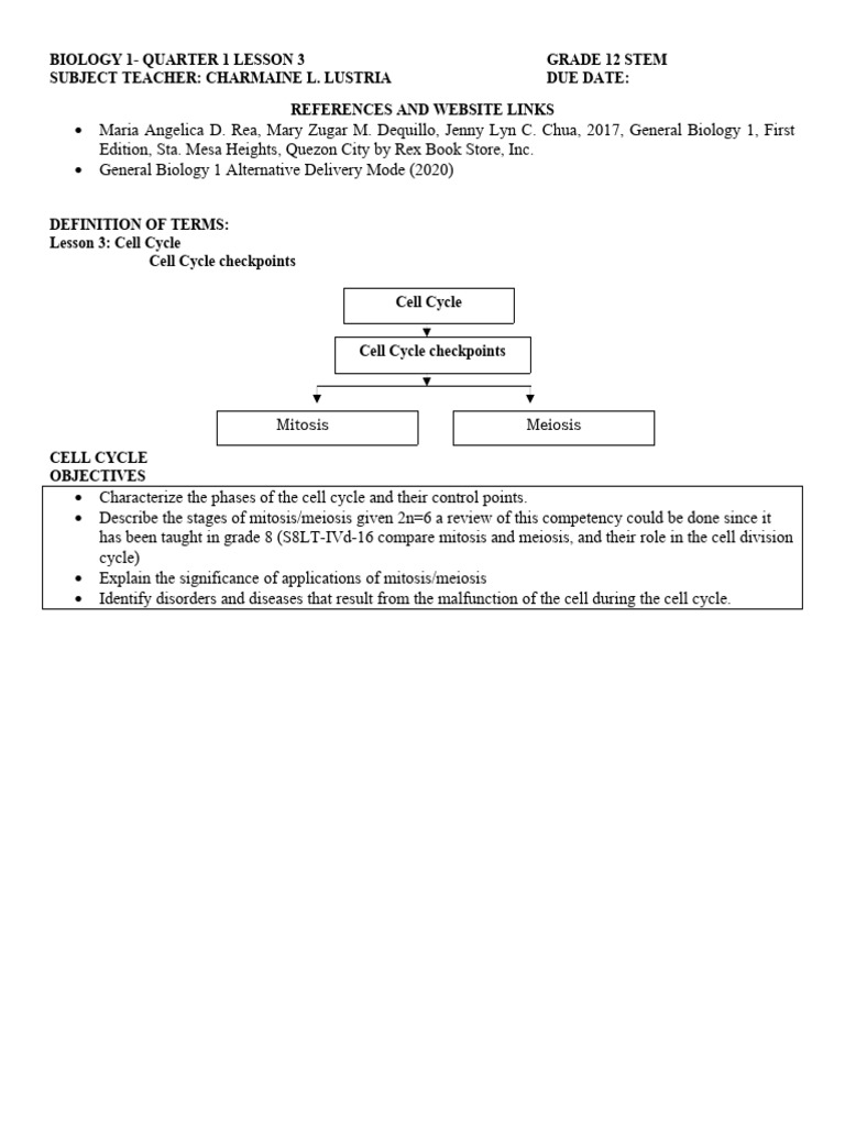 Biology 1 | PDF