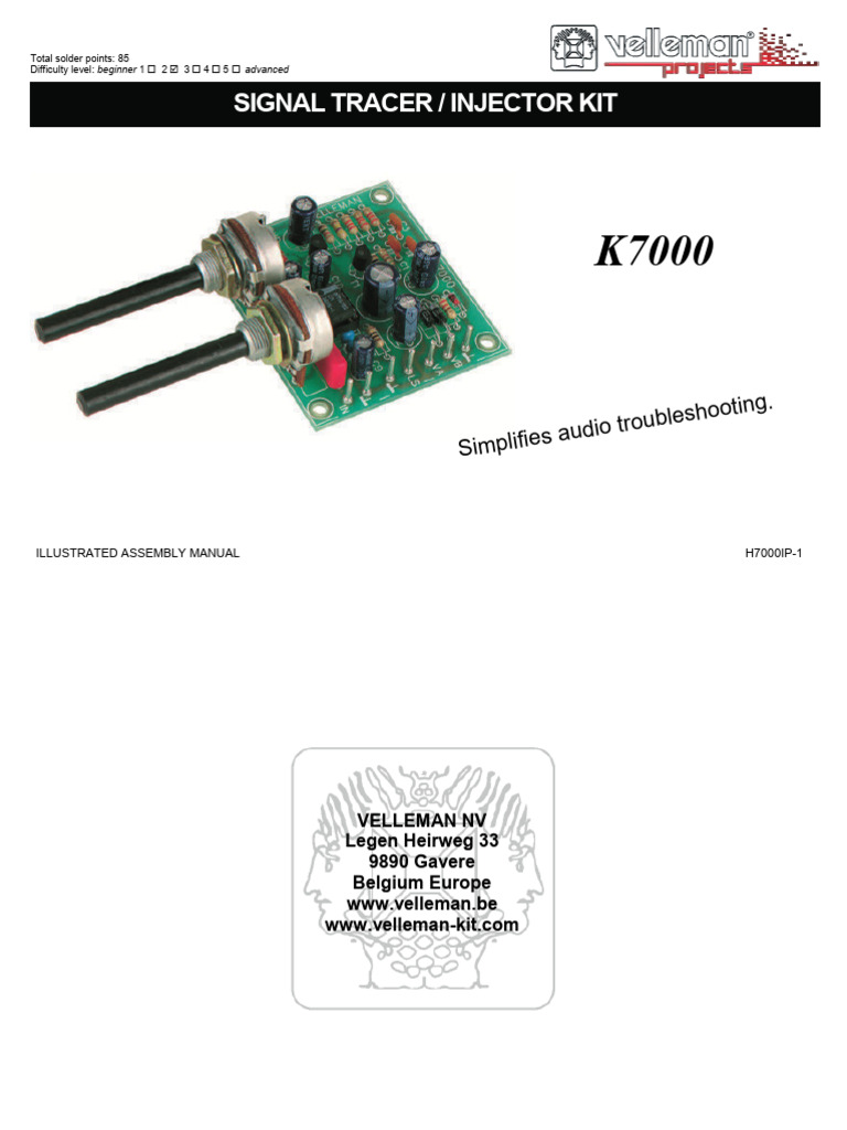 Illustrated Assembly Manual k7000 | PDF | Printed Circuit Board | Soldering