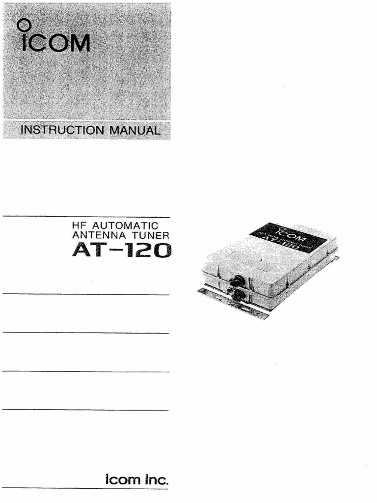 Icom AT-120 User IT | PDF