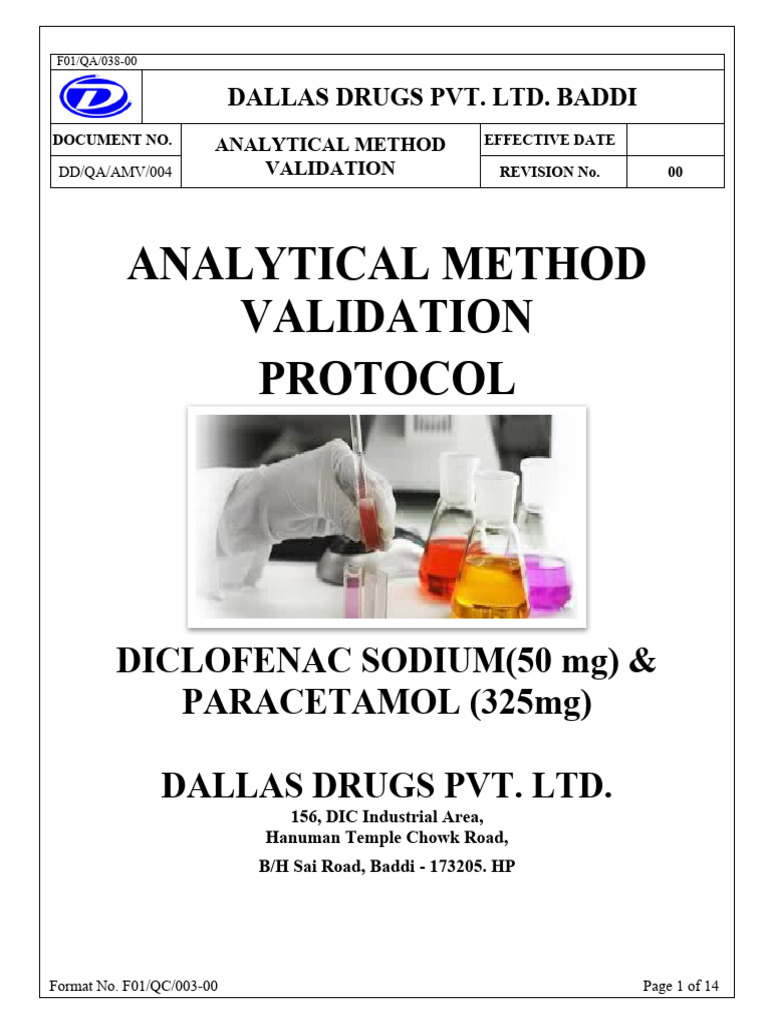 Diclofenac & Paracetamol Method Validation | PDF