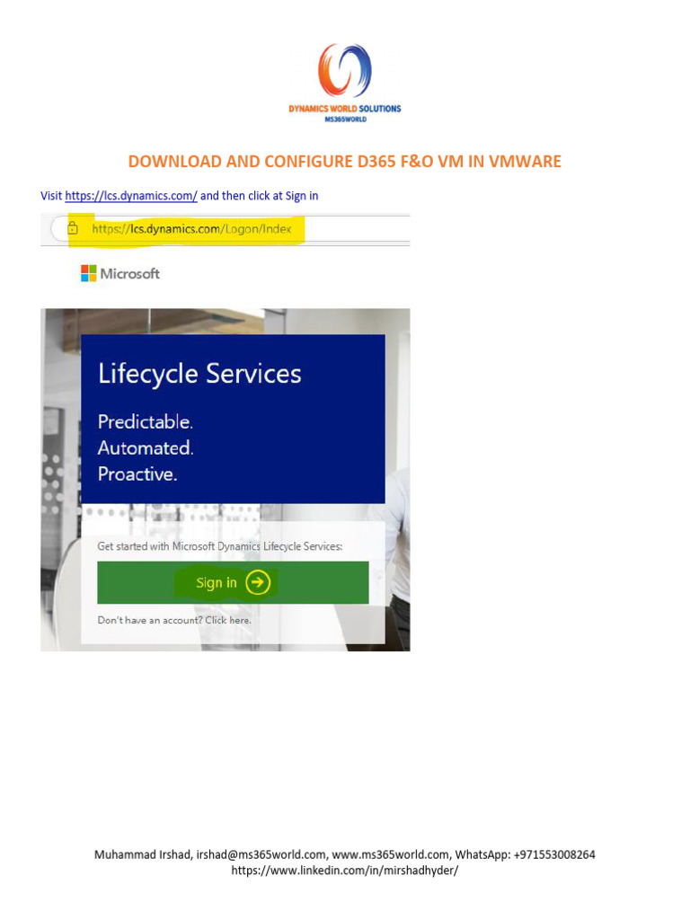 How To Configure D365 F&O VHD Into VMWare WorkStation | PDF How To Configure D365 F&O VHD Into VMWare WorkStation | PDF