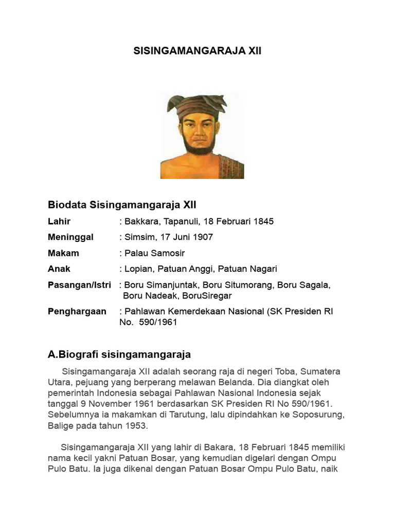 Sisingamangaraja Xii | PDF