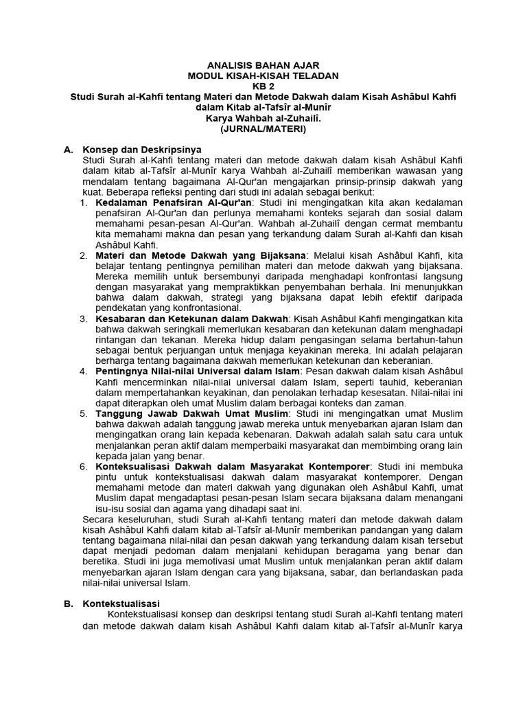 Analisis Bahan Ajar KB 2 | PDF