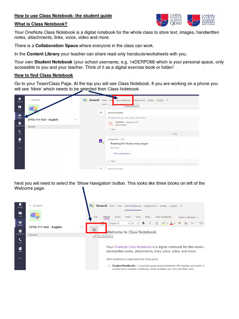 How To Use Class Notebook February 2021 | PDF