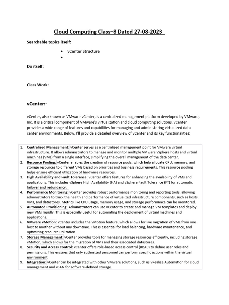 Cloud Computing Class-9 Dated 02-09-2023 | PDF | Virtualization ... Cloud Computing Class-9 Dated 02-09-2023 | PDF | Virtualization ...
