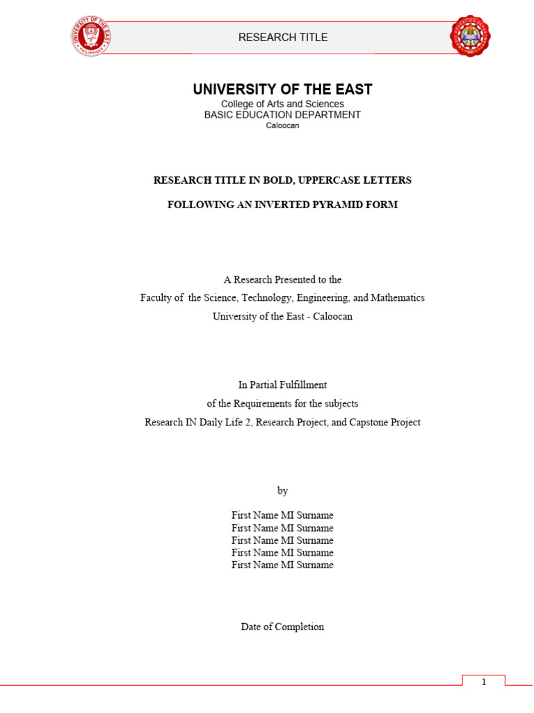 Capstone Template in Research Chapter 1to5 | PDF