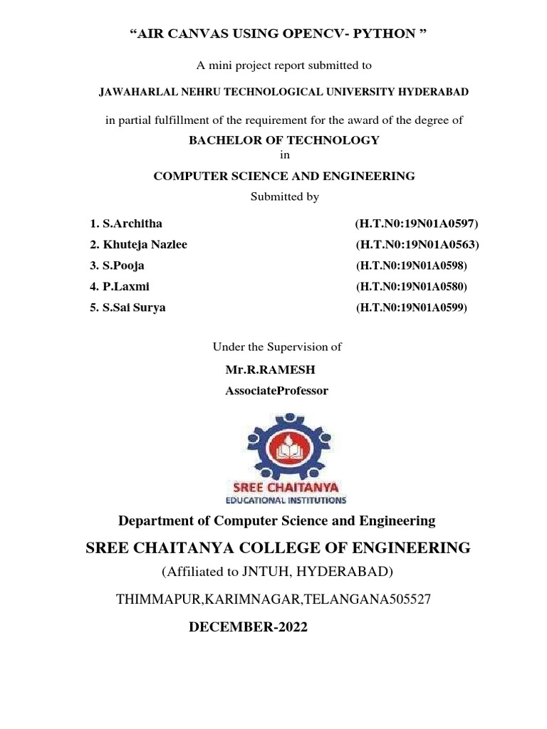 Batch-13 Air Canvas Using Python Opencv.1 | PDF | Microsoft Windows | Computer Vision