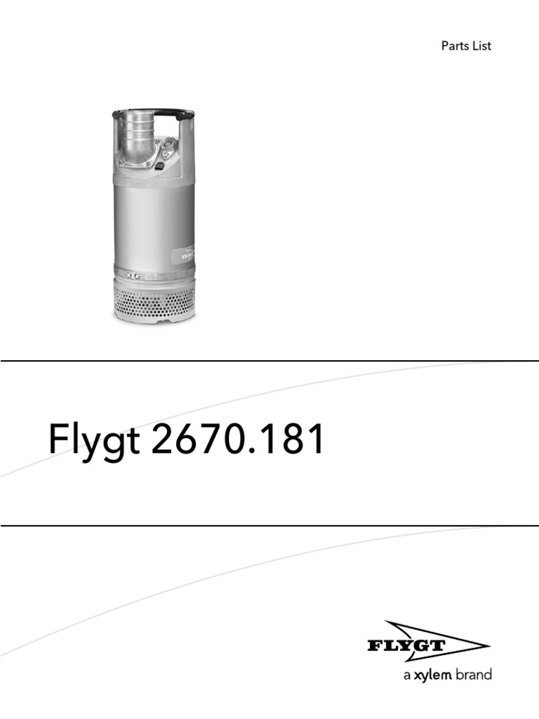 Part List Flygt 2670.181 | PDF | Manufactured Goods | Electrical ...