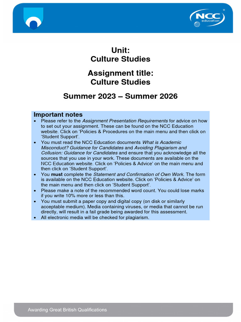 CS Assignment Summer 2023-2026 FINAL | PDF | Essays | Plagiarism