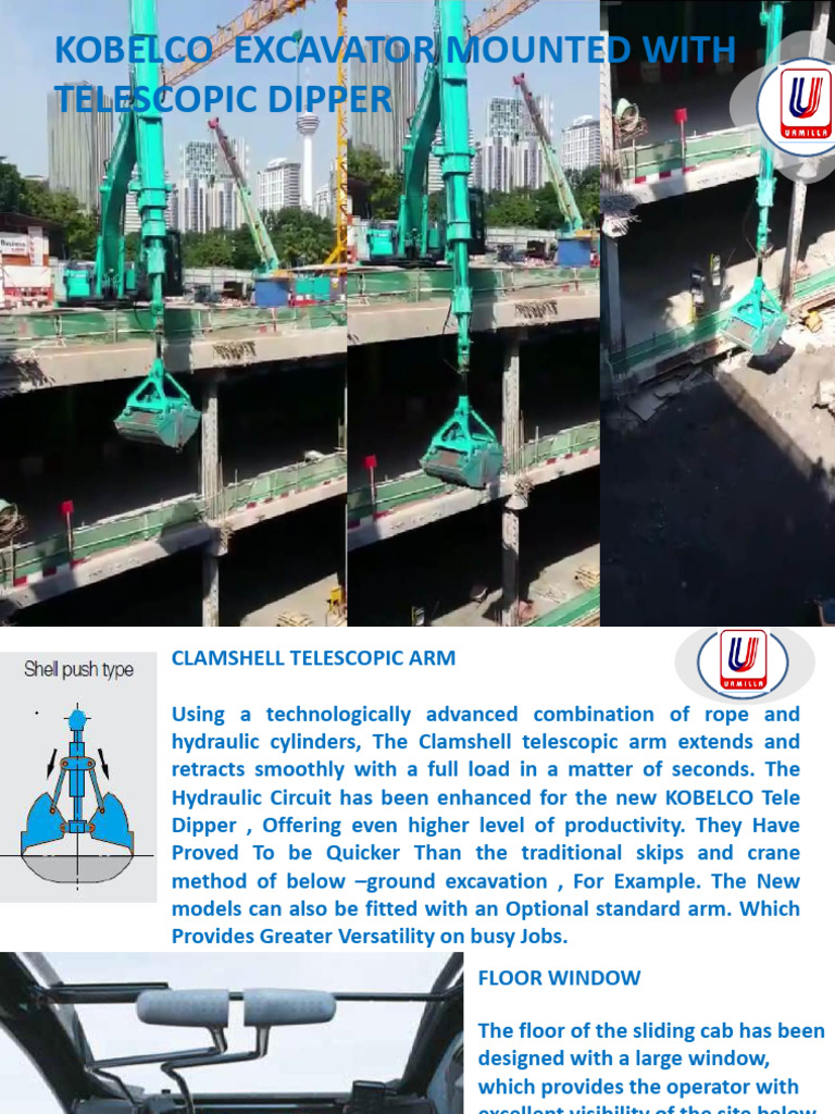 Kobelco Telescopic Dipper Brochure | PDF | Vehicles | Manufactured Goods