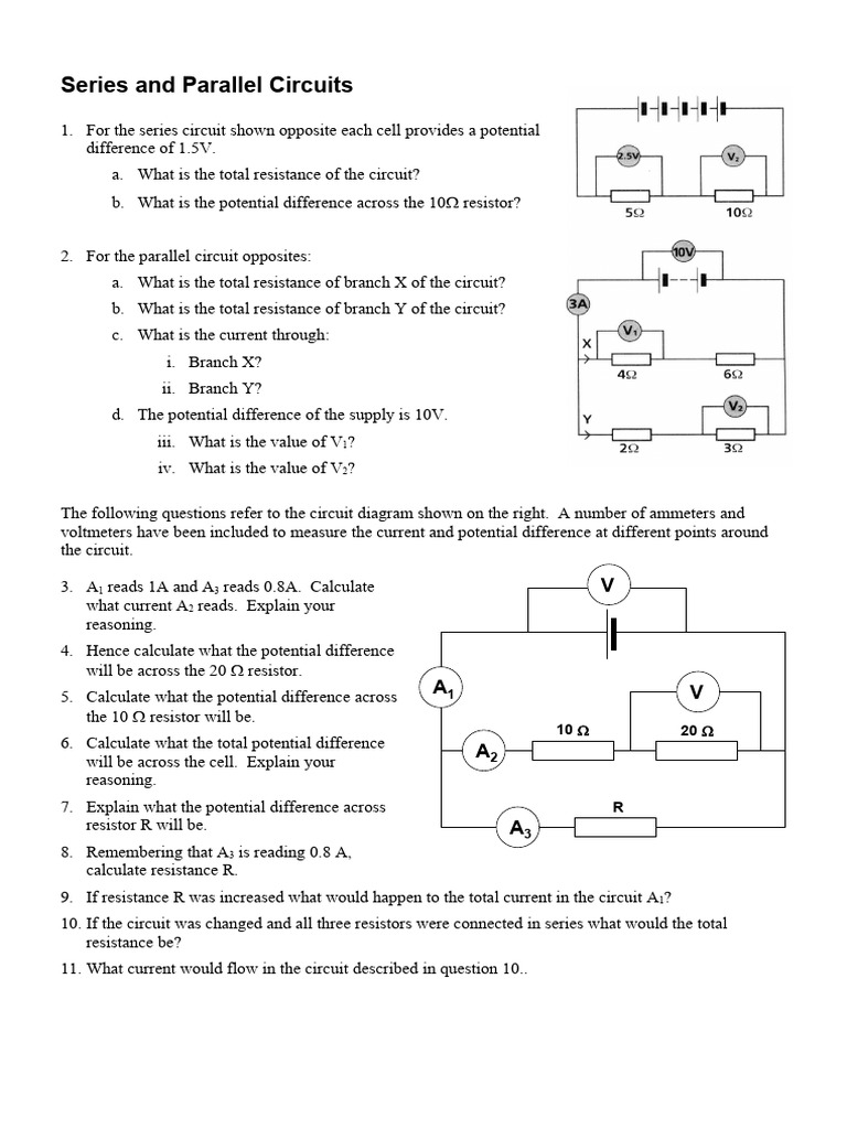 Series vs Parallel Circuits Guide | PDF