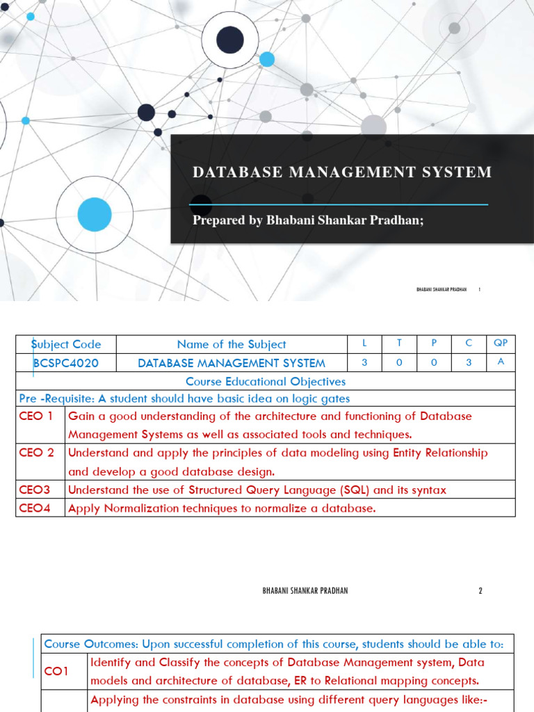 Database Management System Complete Notes | PDF