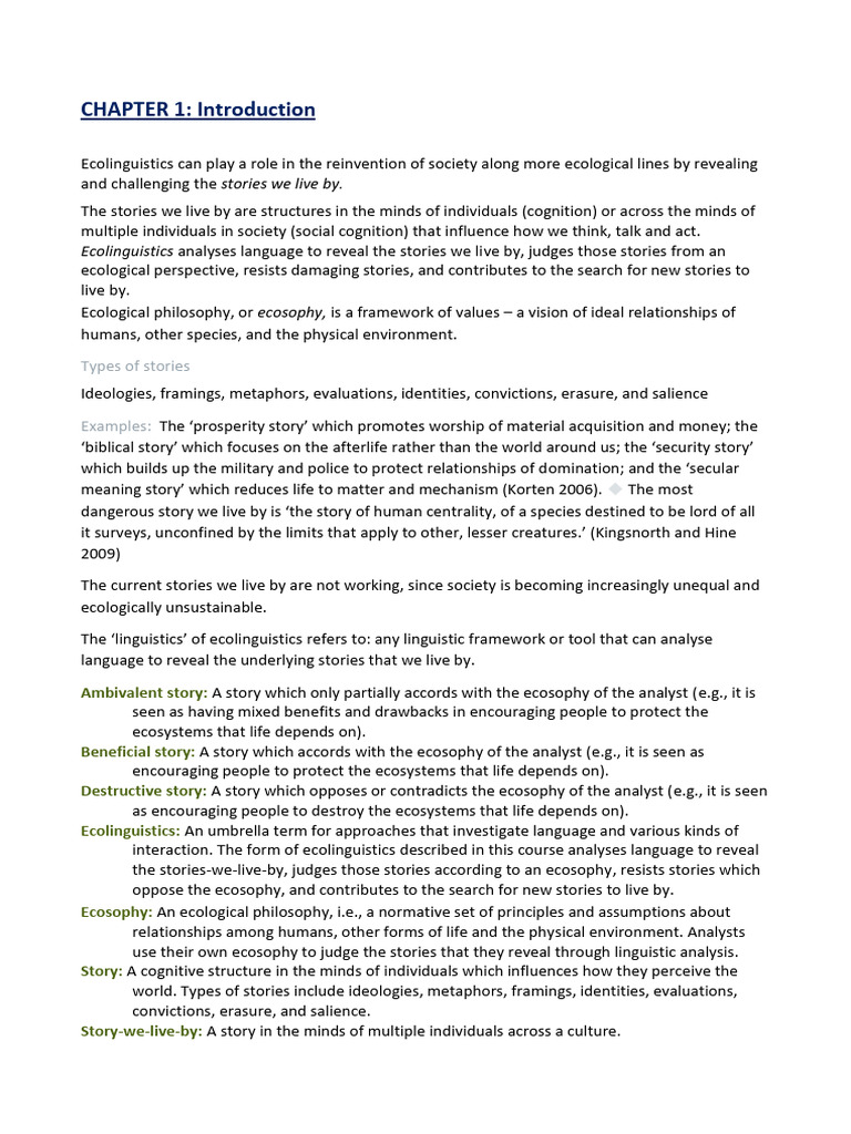 Ecolinguistics - Arran Stibbe | PDF