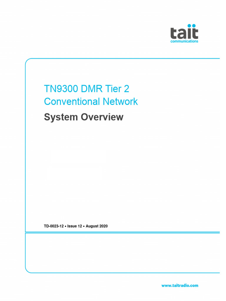 TD-0023-12 DMR Tier 2 Conventional Overview | PDF