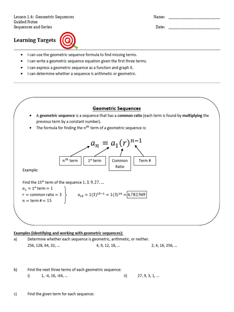 Geometric Sequence | PDF | Sequence | Mathematics