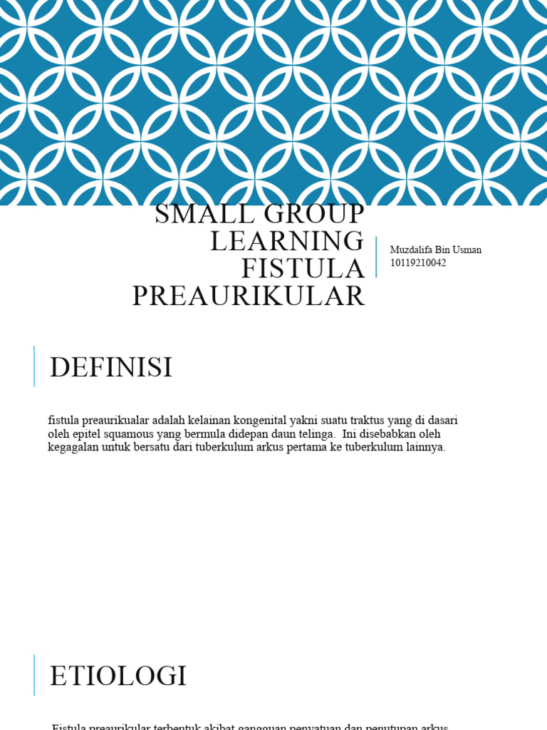 SGL Fistula Preaurikular | PDF