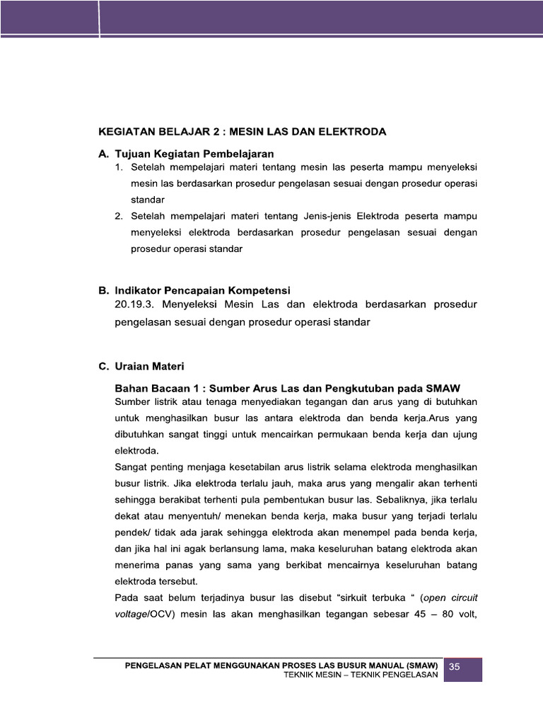 LAS SMAW-mesin Dan Elektroda 1-6 | PDF