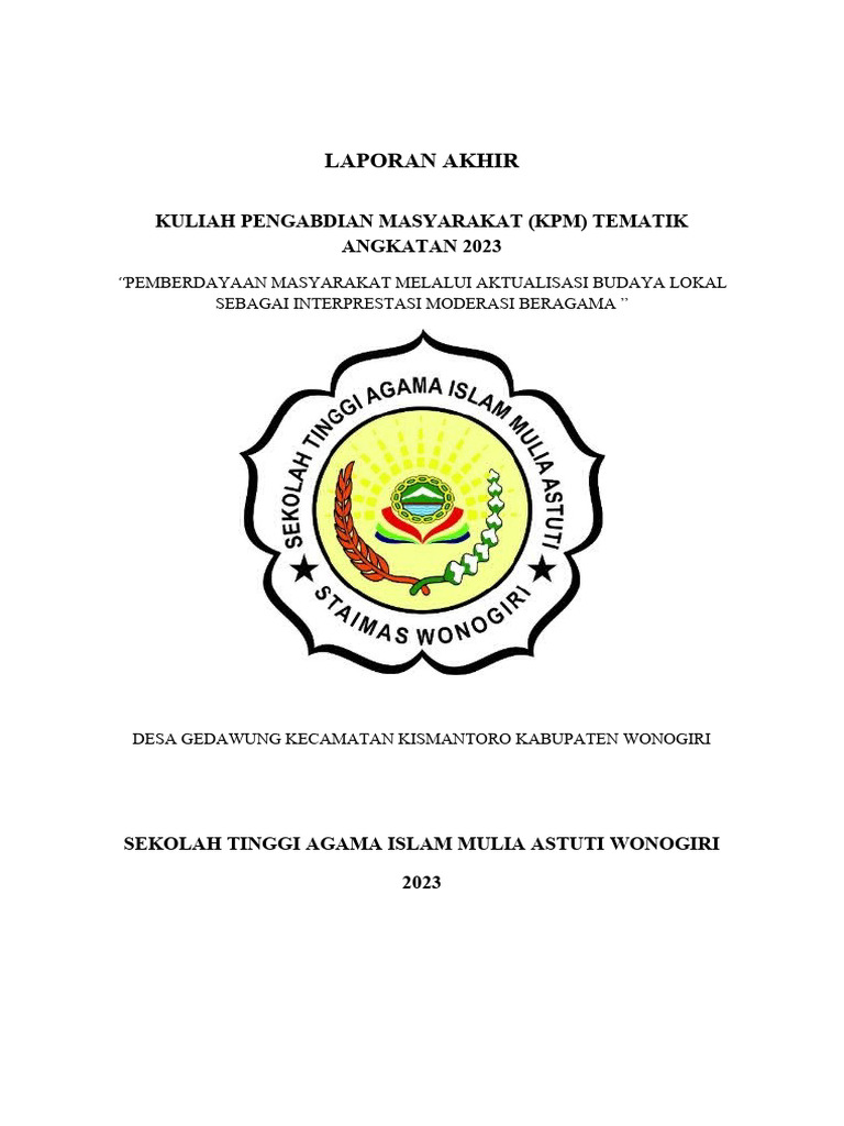 LAPORAN AKHIR Kelompok 8 | PDF