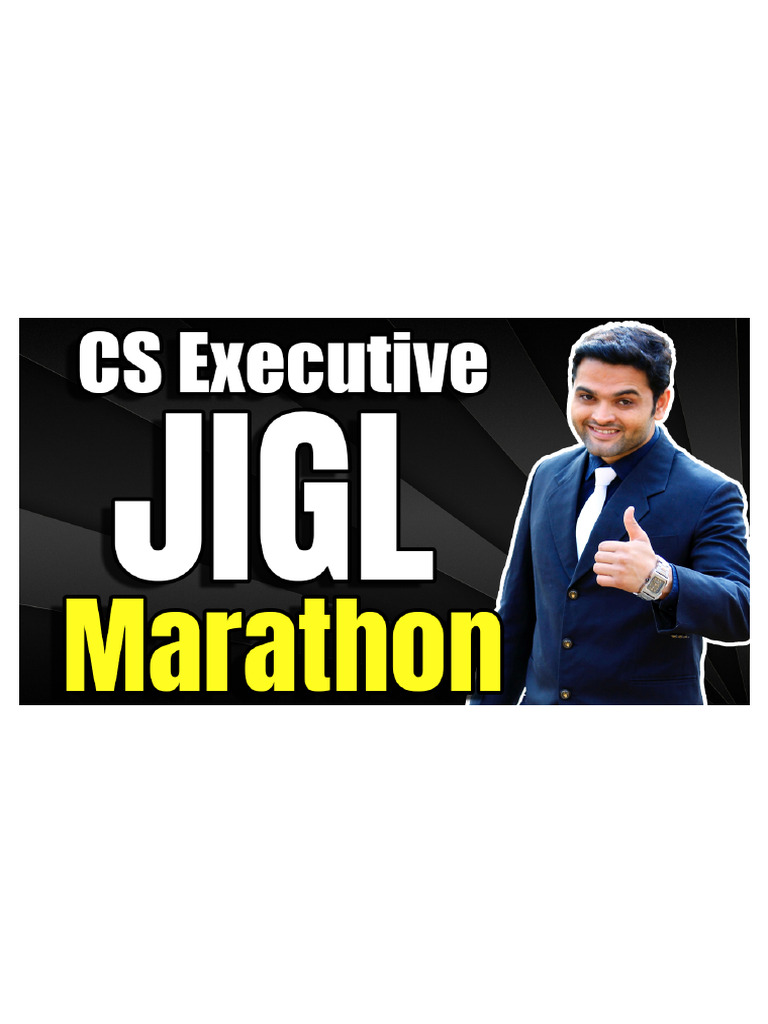 CS Executive JIGL Marathon Notes | PDF | Precedent | Jurisprudence