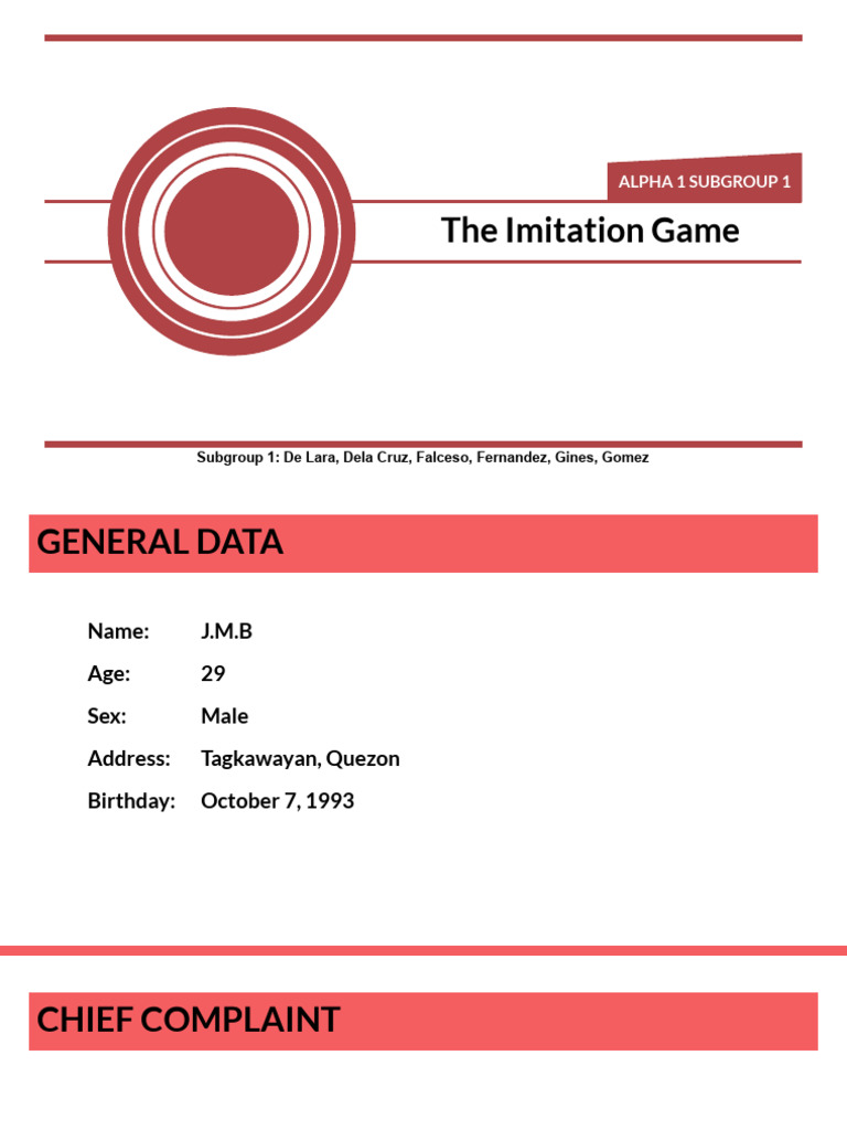Alpha, Subgroup B - Interesting Case | PDF