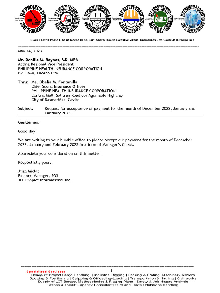 Philhealth Letter | PDF