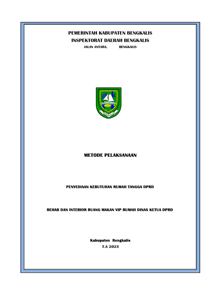 Rehab Interior Ruang Makan VIP DPRD 2023 | PDF | Sains & Matematika