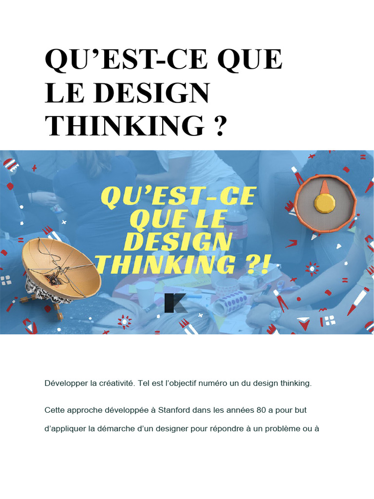 Processus de Design Thinking | PDF | Design thinking | Conception