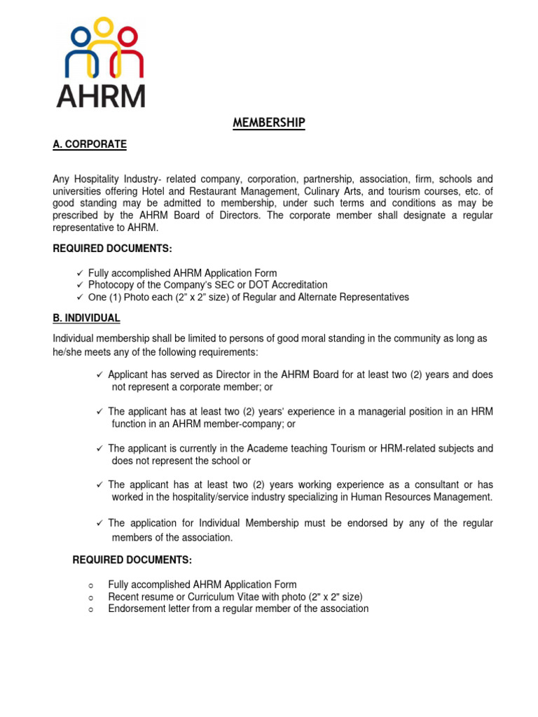 AHRM Membership - 2023 | PDF