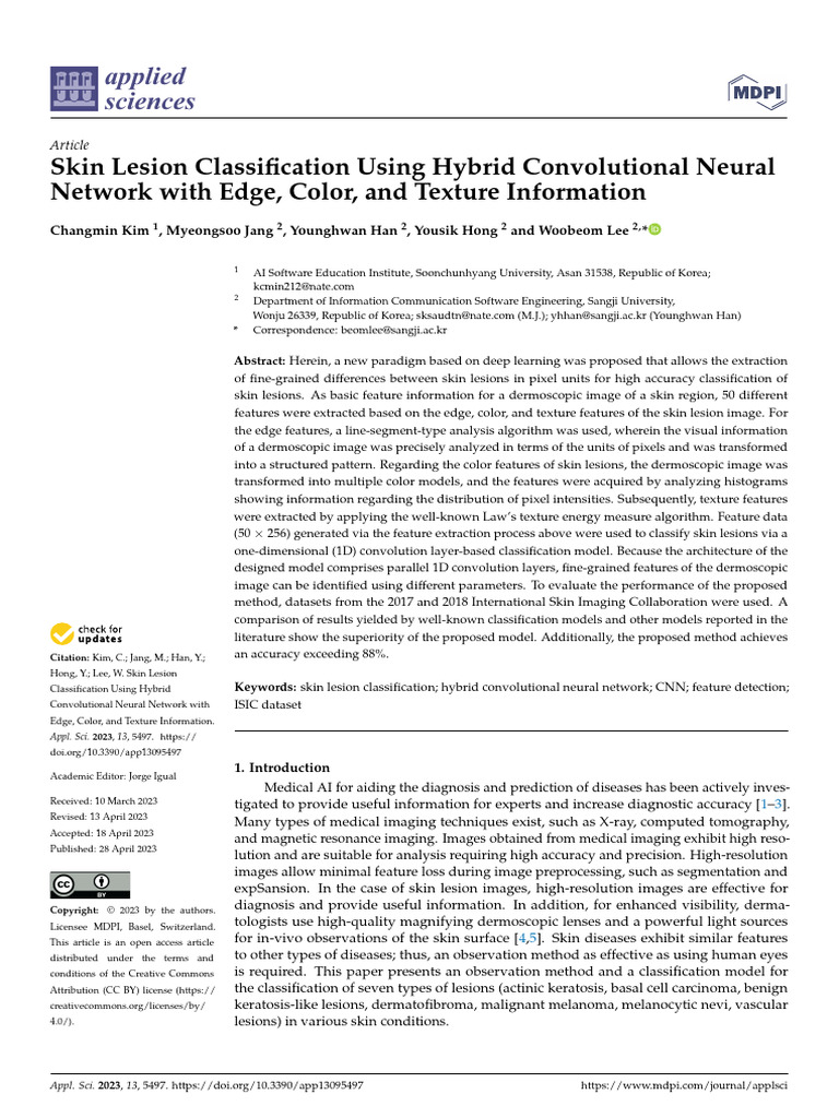 Skin Lesion Classification Using Hybrid Convolutional Neural Network