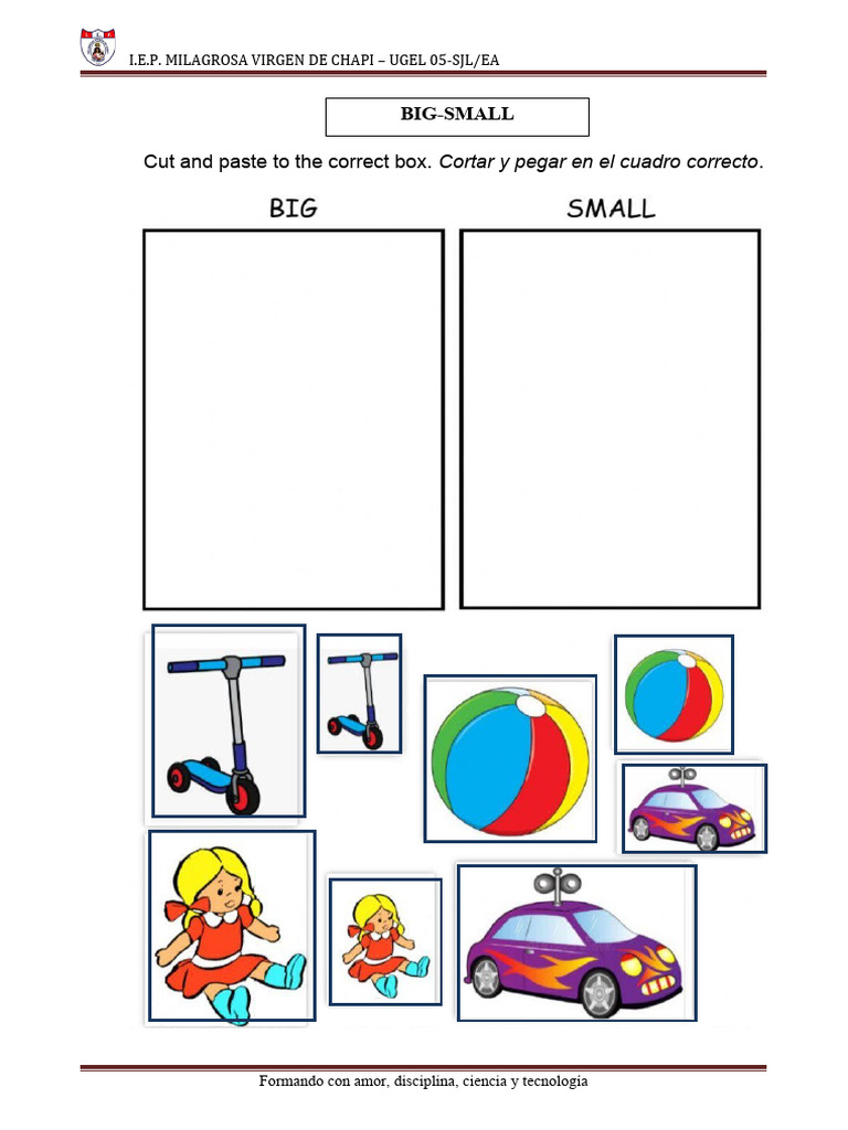 BIG-SMALL Inglés 4 Años Folder | PDF