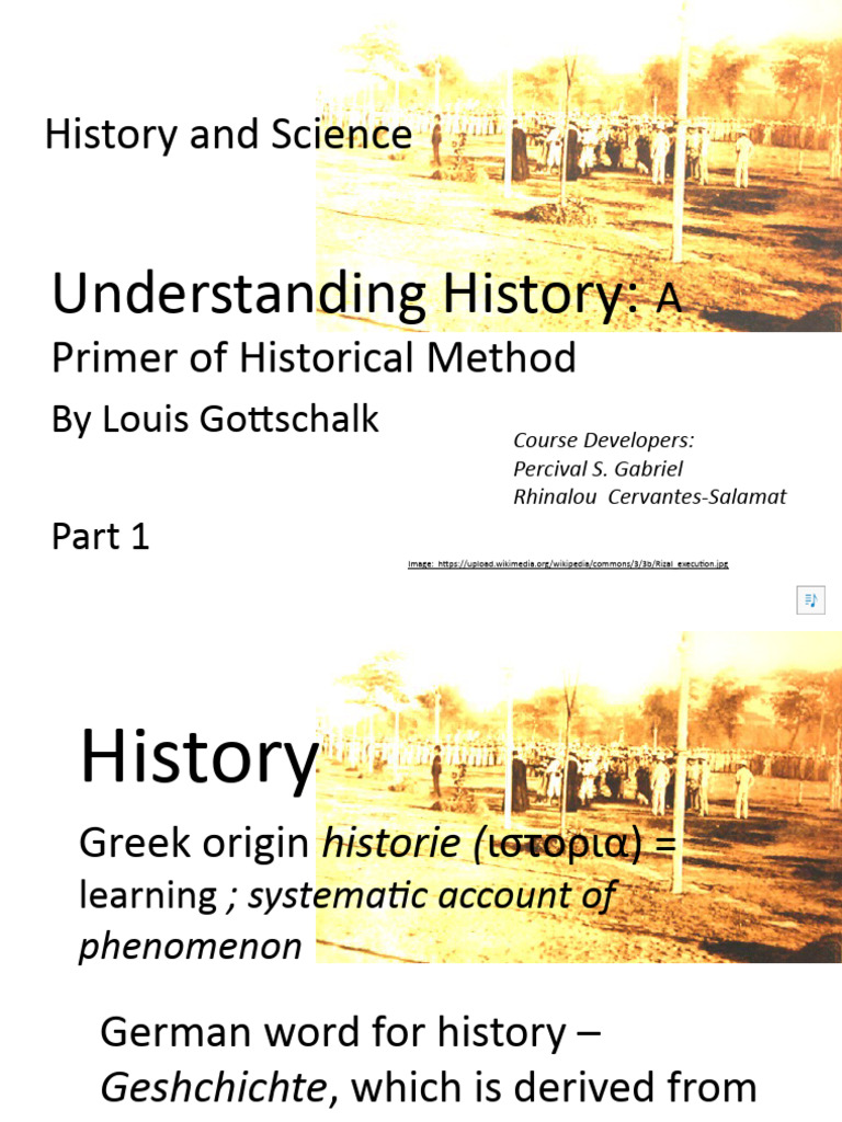 Module 1 History and Science With Audio | PDF | Witness | Historiography