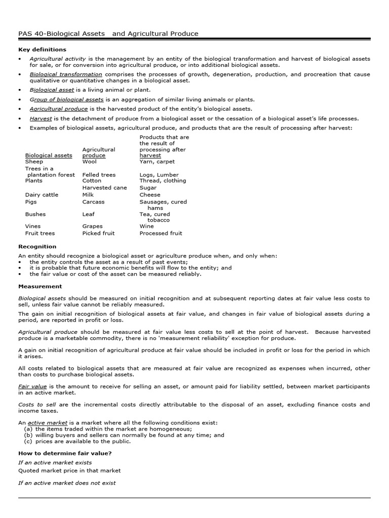 Biological Assets | PDF