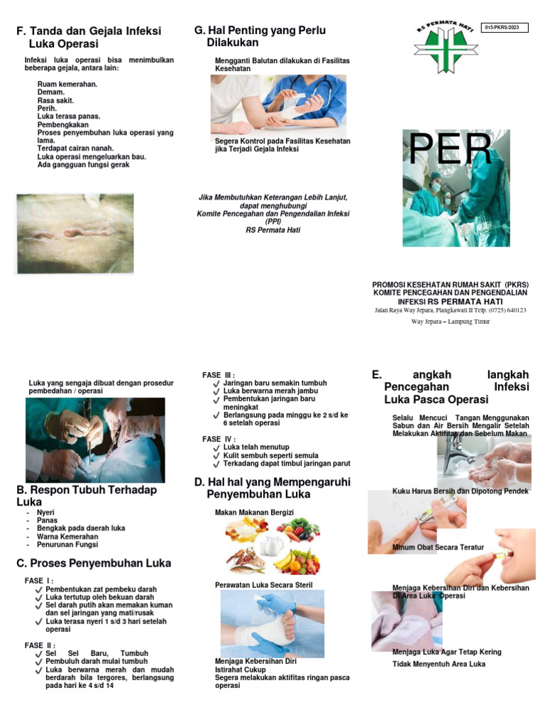 Leaflet Perawatan Luka Pasca Operasi | PDF