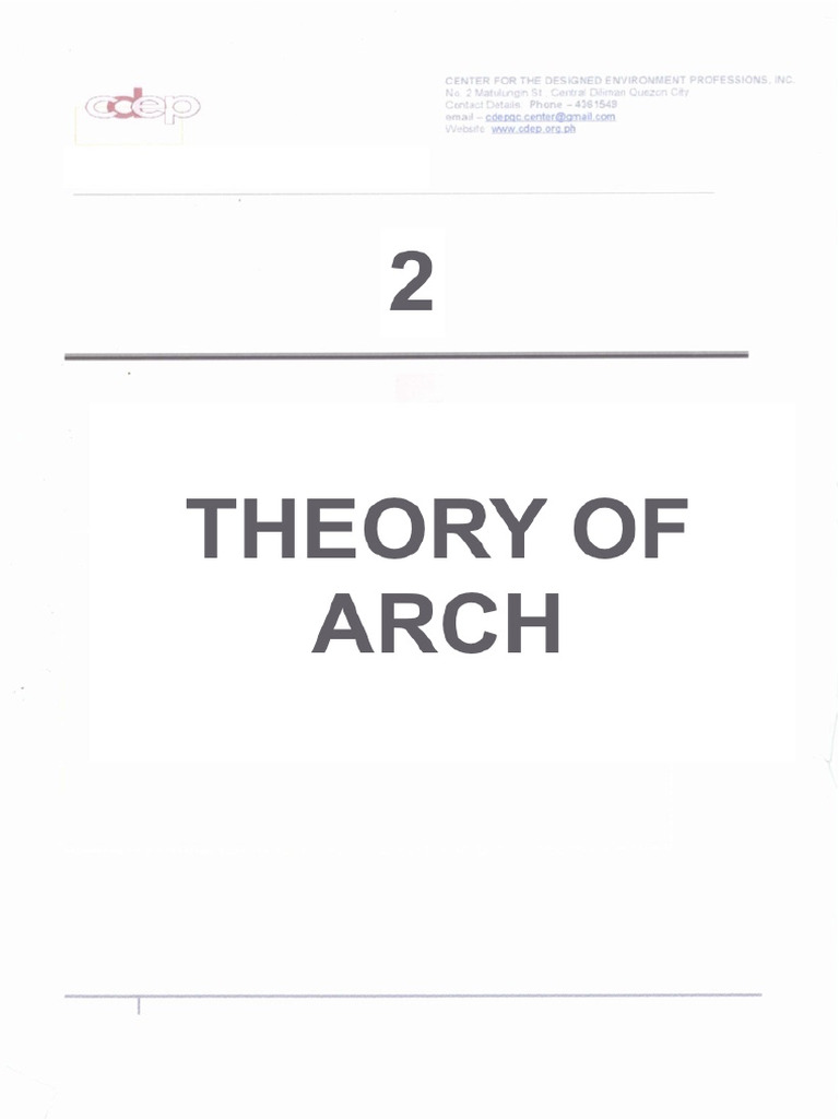 Cdep-Theory of Arch | PDF