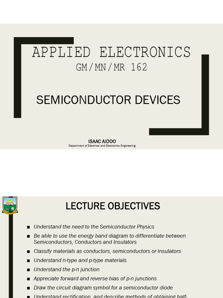 Semi Conductors | PDF | P–N Junction | Atoms
