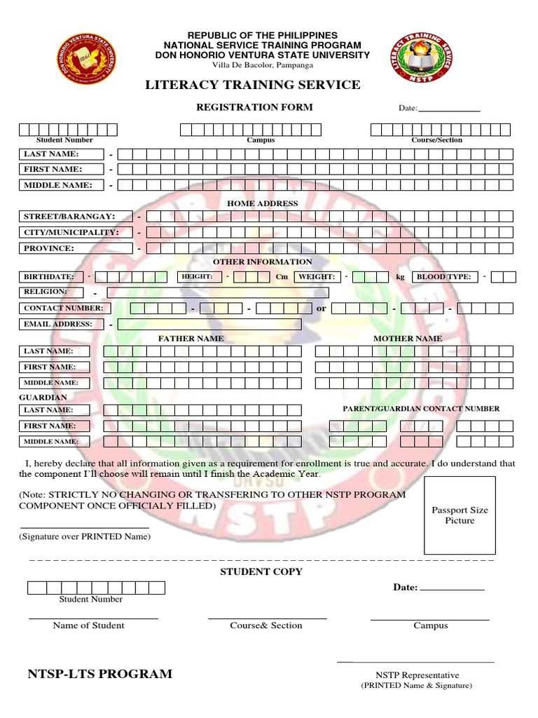 Registration Form Lts | PDF | Government And Personhood