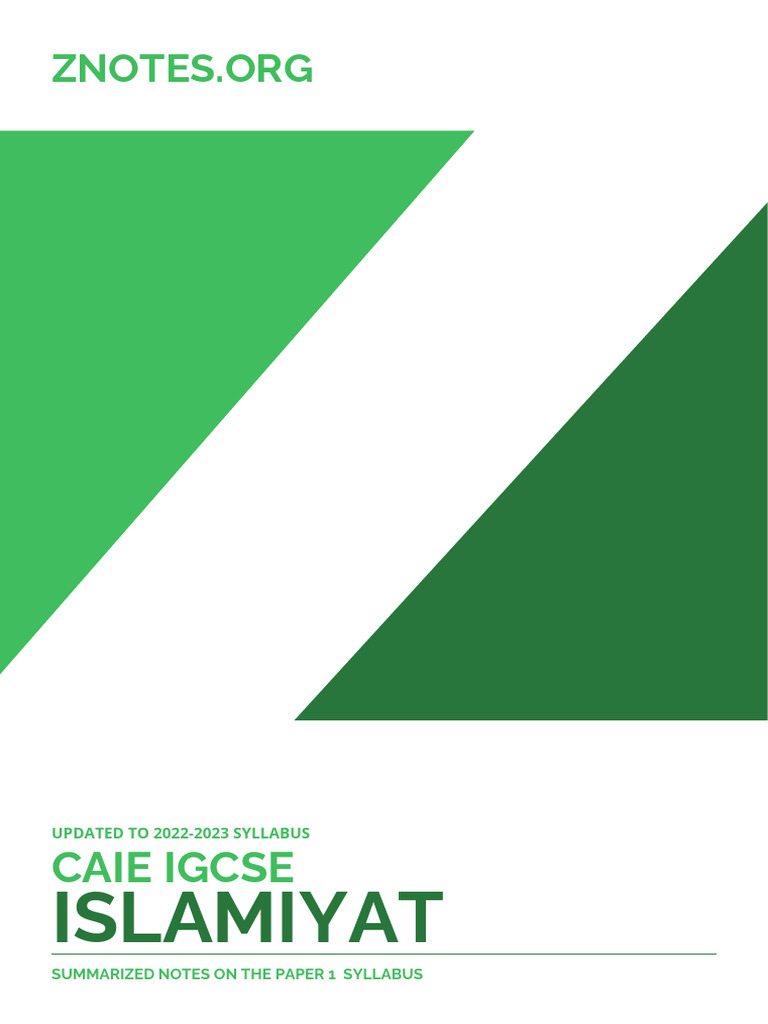 IGCSE Islamiyat 0493 Paper 1 Overview | PDF | Muhammad | Quran