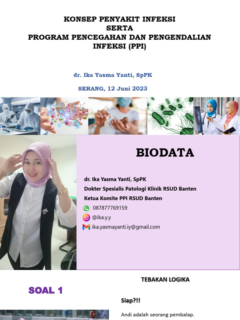 Konsep Infeksi, Dr. Ika Yasma Yanti, SpPK-1 | PDF