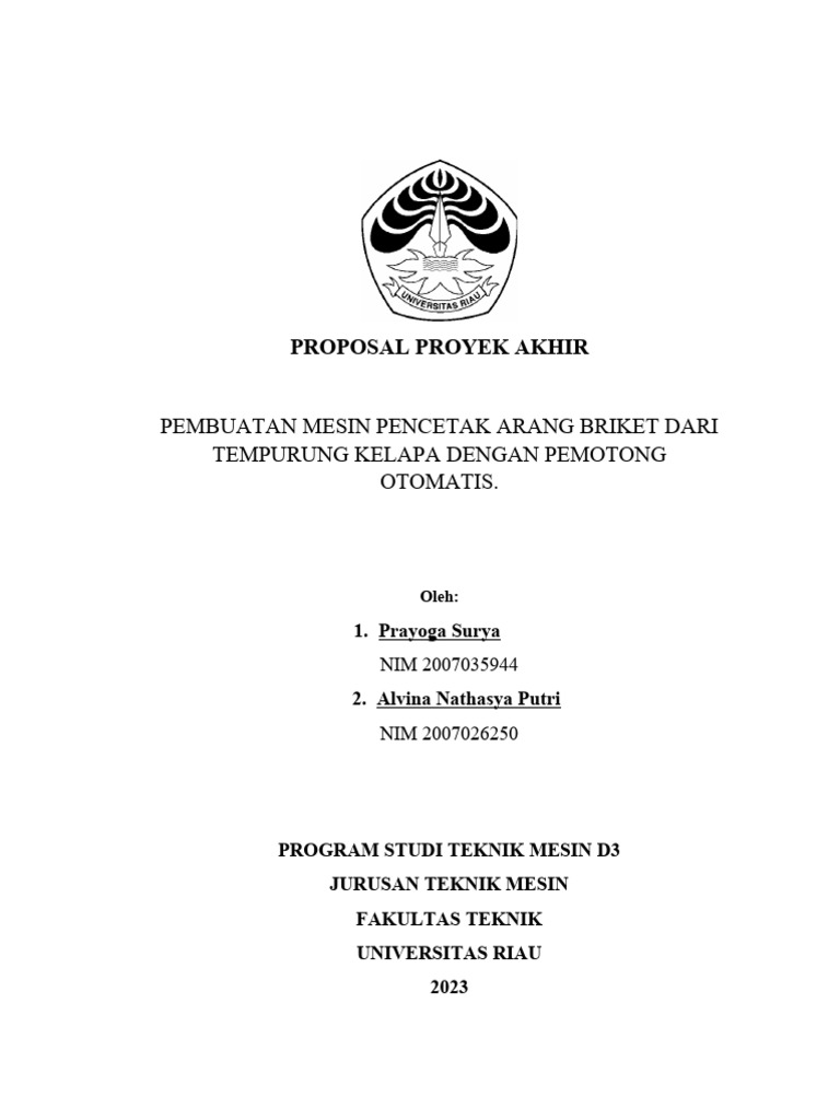 PROPOSAL PROYEK AKHIR 2023 Yo | PDF