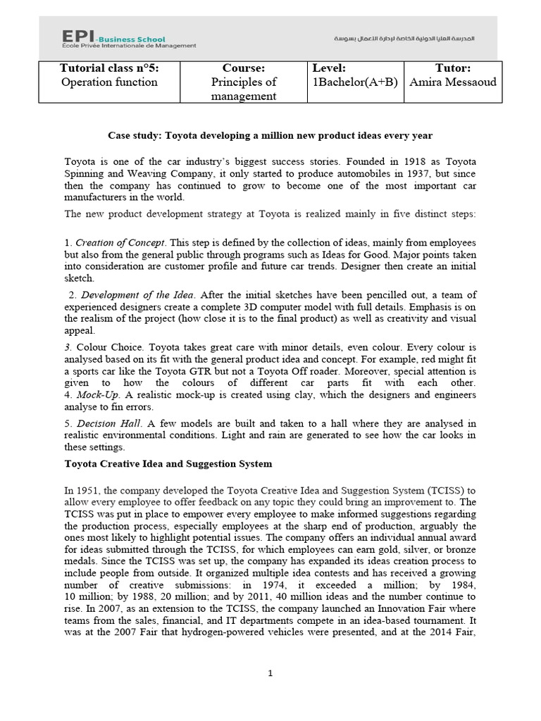 Case Study Innovation | PDF | Hybrid Electric Vehicle | Toyota